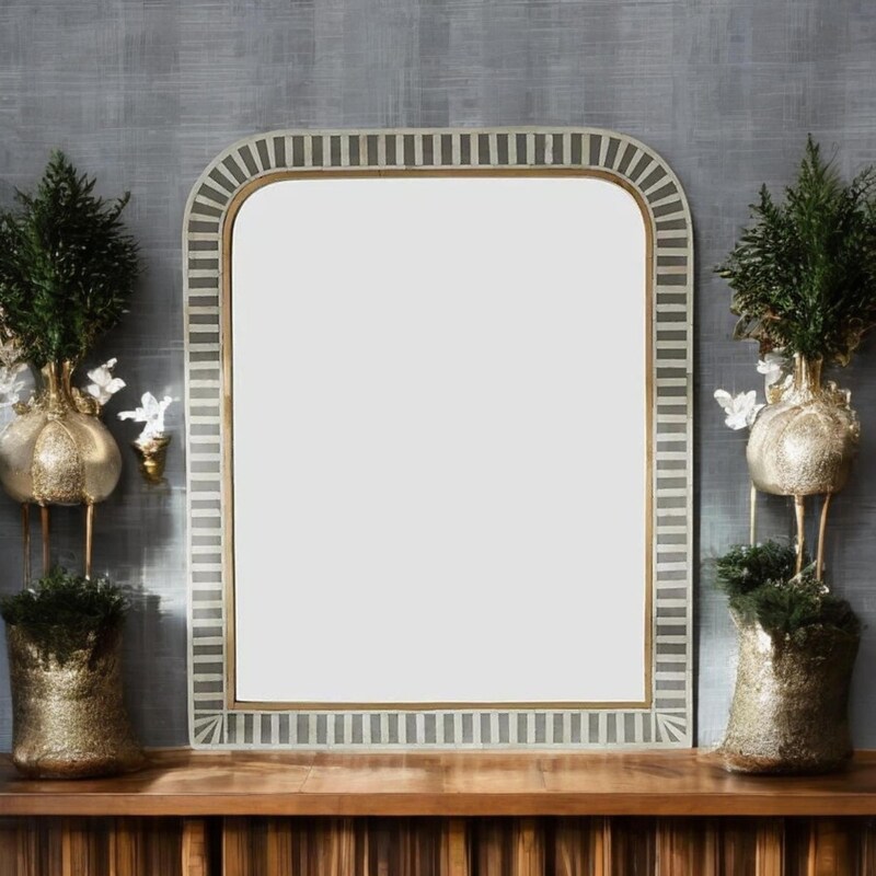 Bone Inlay Mirror - Etsy