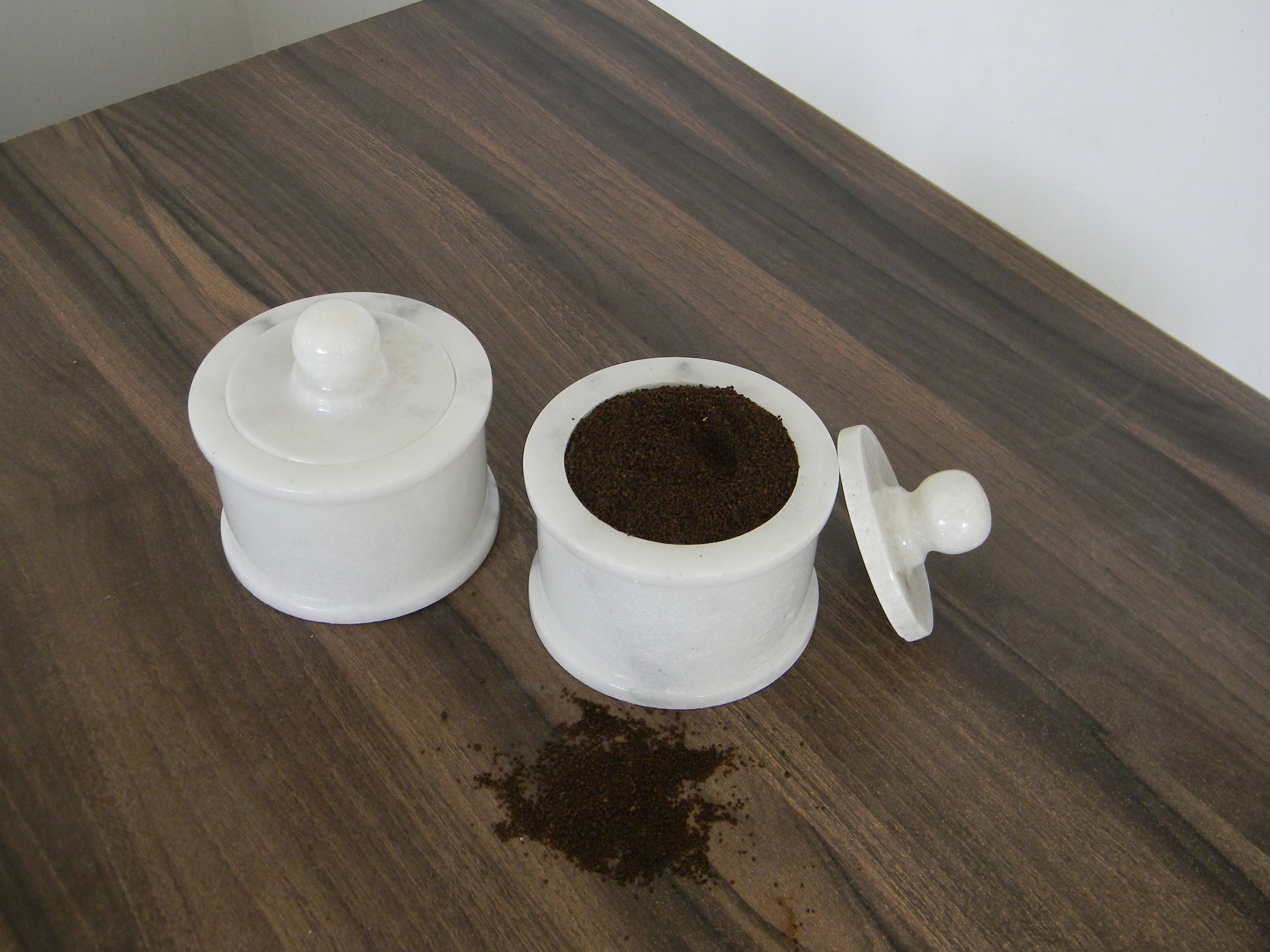 Marble Salt Cellar, Stone Salt and Pepper Bowls, Trinket Box and ...