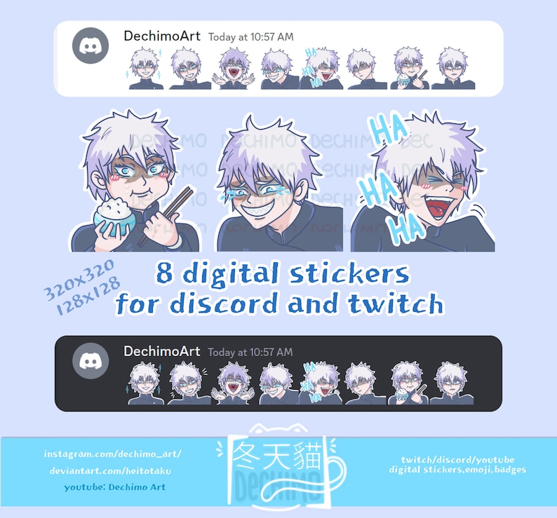 Discord, Twitch Emotes Pack, Digital Stickers, Emoji, Stickers for ...