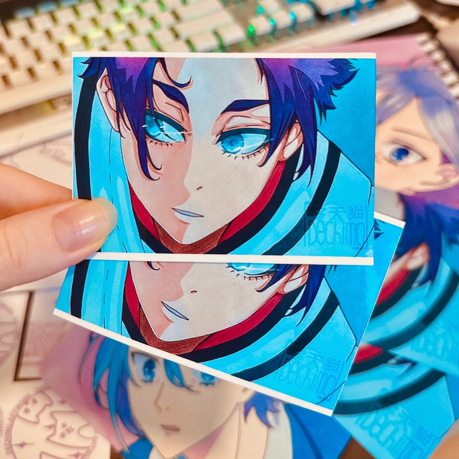 Cute Anime Stickers, Waterproof, Holographic or Glossy/matte Pastel ...