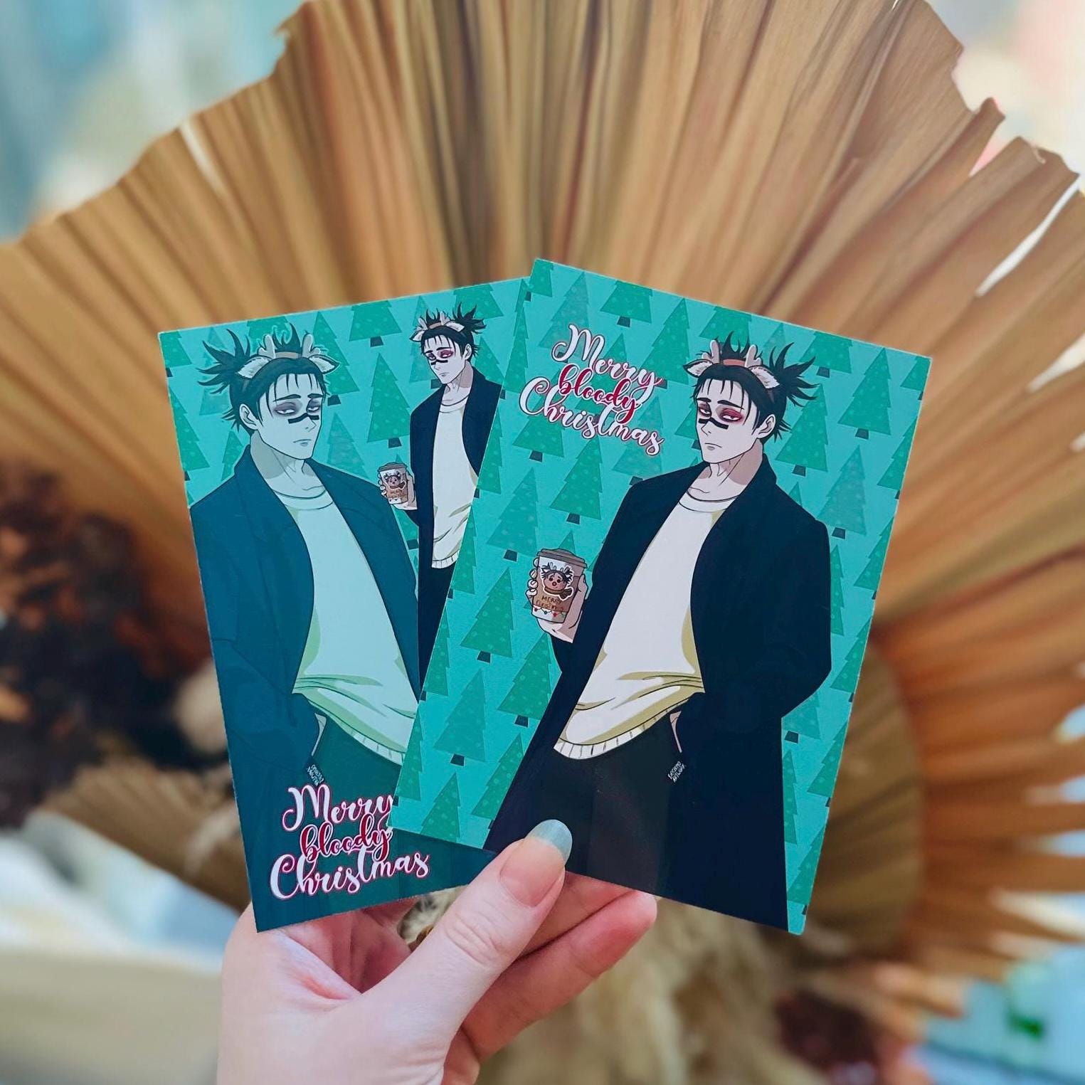 Anime Christmas Card: Fan Art Gift - Etsy