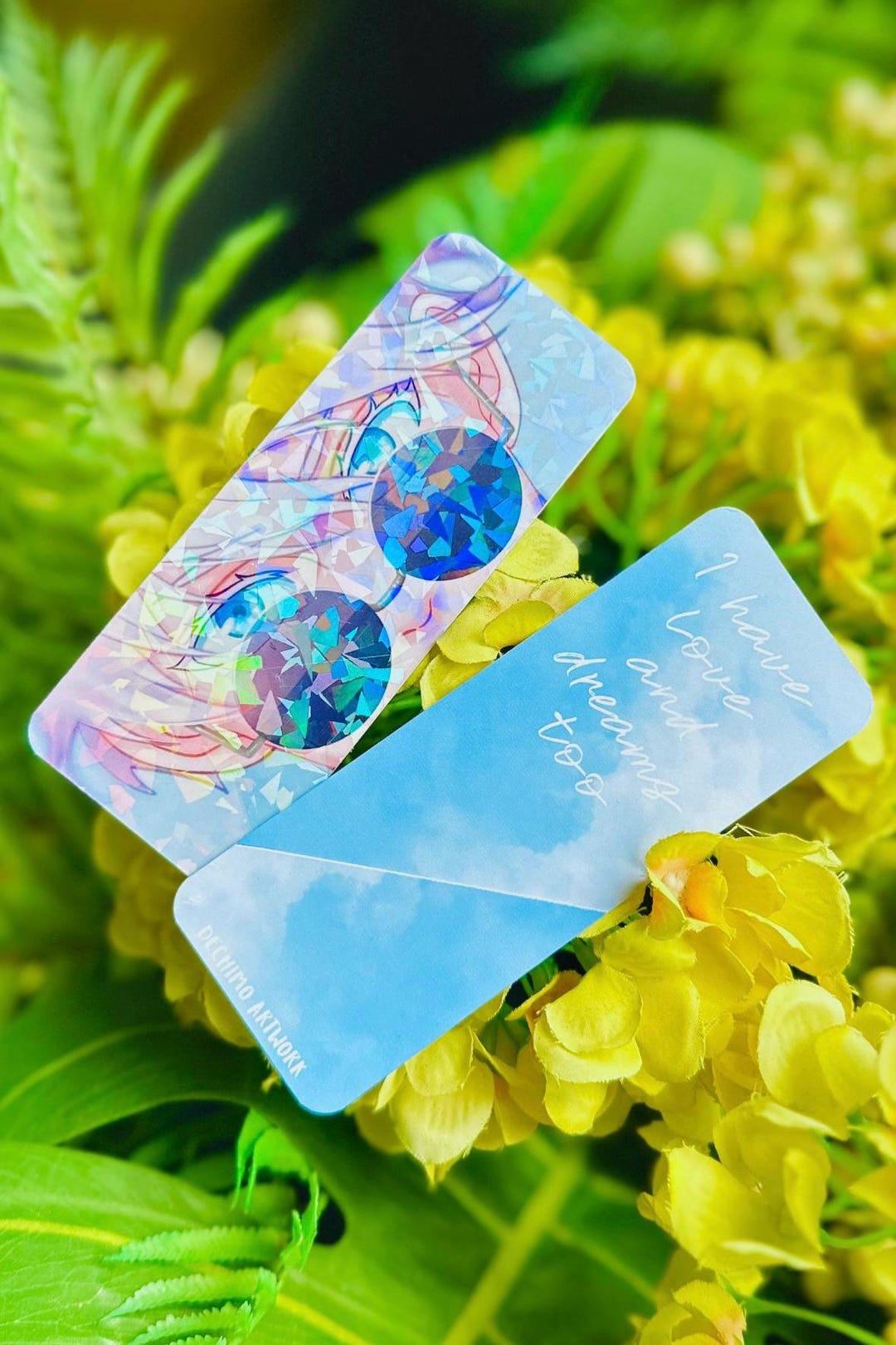 Anime Iconic Eyes Bookmark Holographic Glossy or Matte With Pocket and ...