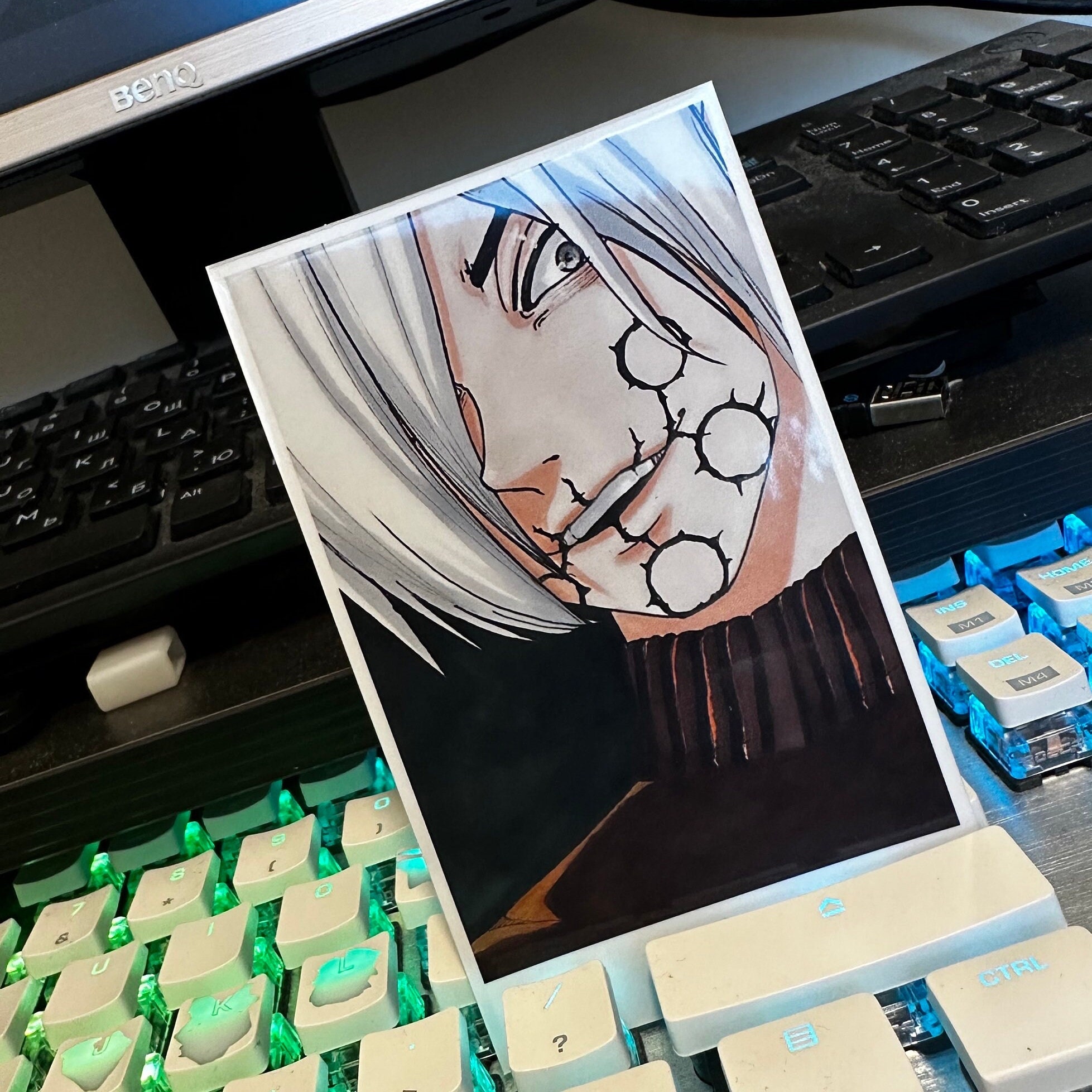Full Gloss Opaque or Transparent Sticker, Holographic Sticker, Anime ...