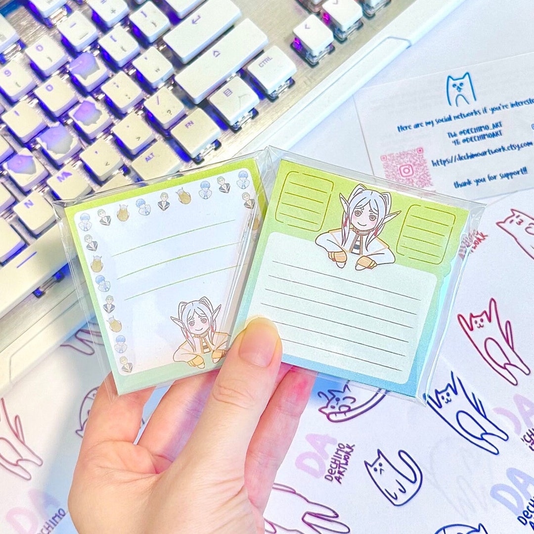 Cute Anime Notes, Anime Memopad, Magician Memo, Magic Memo, Elf - Etsy