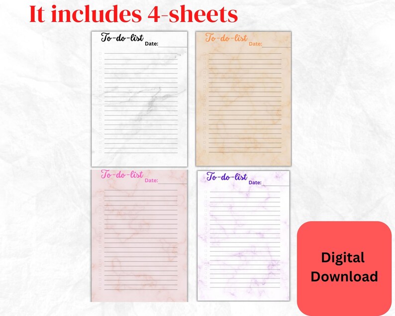 A4 to Do List Printable, List Template, Simple Tasks, Day to Day ...