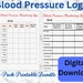 A-5 Size Monthly Blood Pressure, Blood Pressuretracker, BP Log Book ...