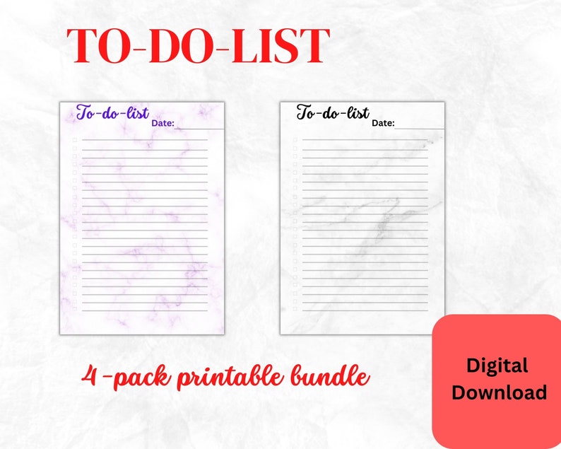 A4 to Do List Printable, List Template, Simple Tasks, Day to Day ...
