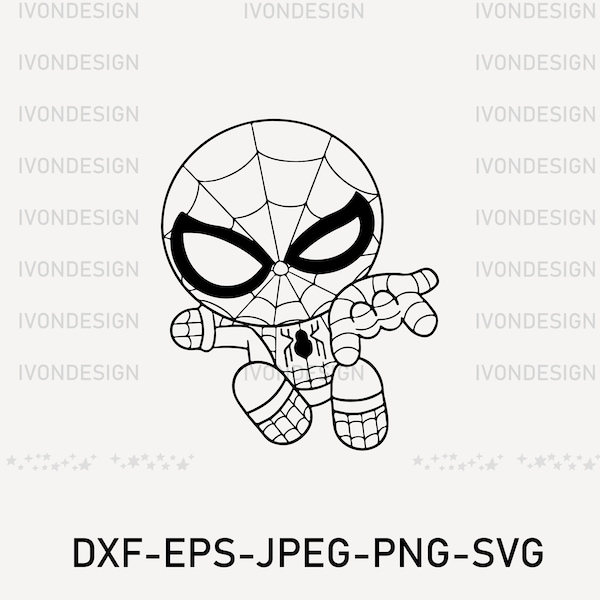 Baby Spiderman Svg - Etsy