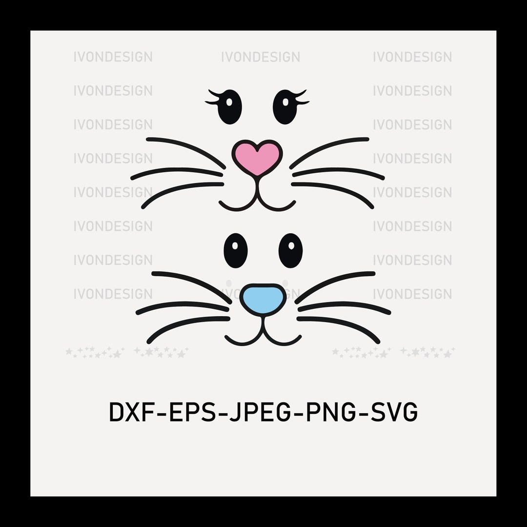 Bunny Face Svg Easter Svg Cute Easter Svg Cute Bunny Face Svg Bunny Face Easter Cut File