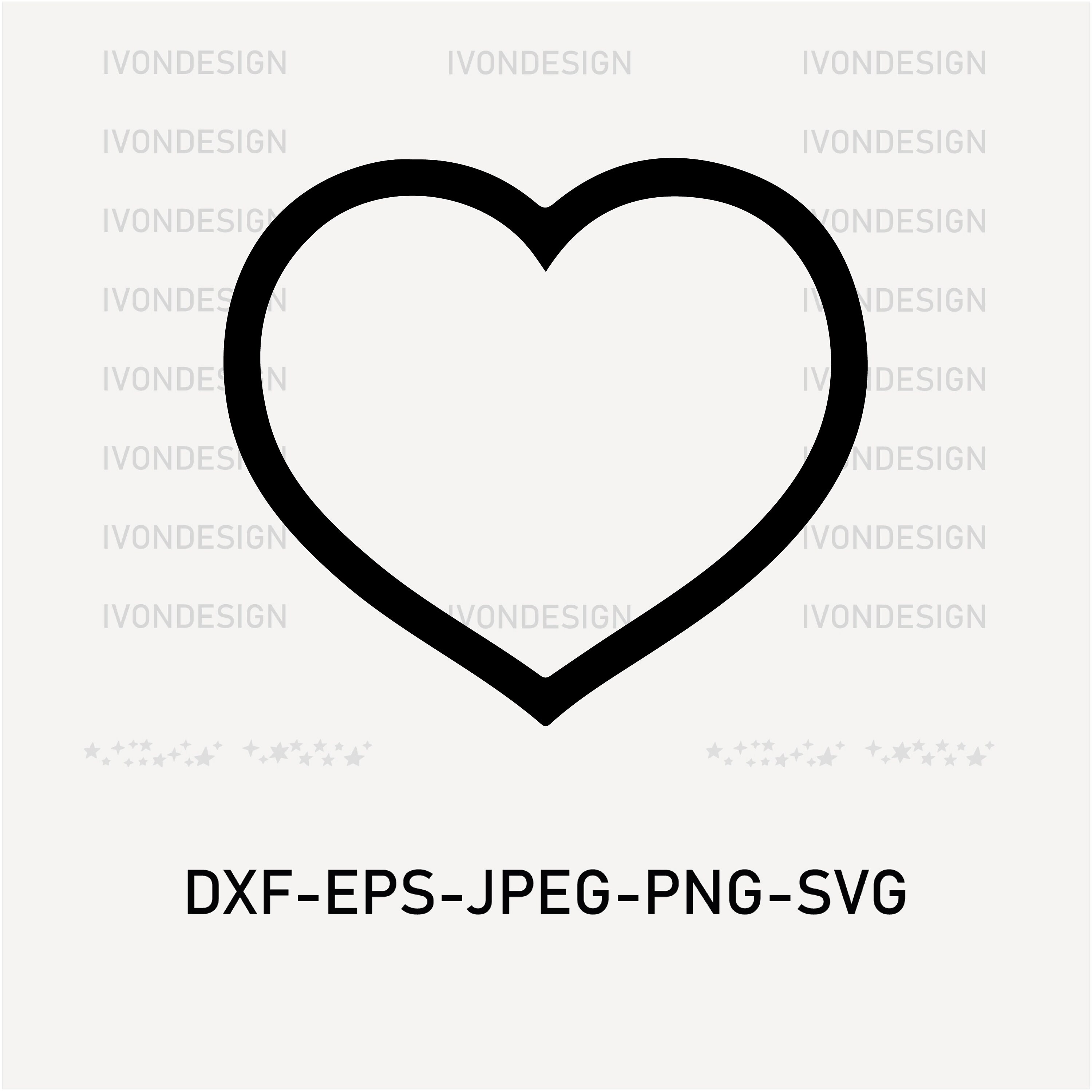 Hearts Svg Bundle, Heart Outline Svg, Heart Cut Files, Heart Clipart ...