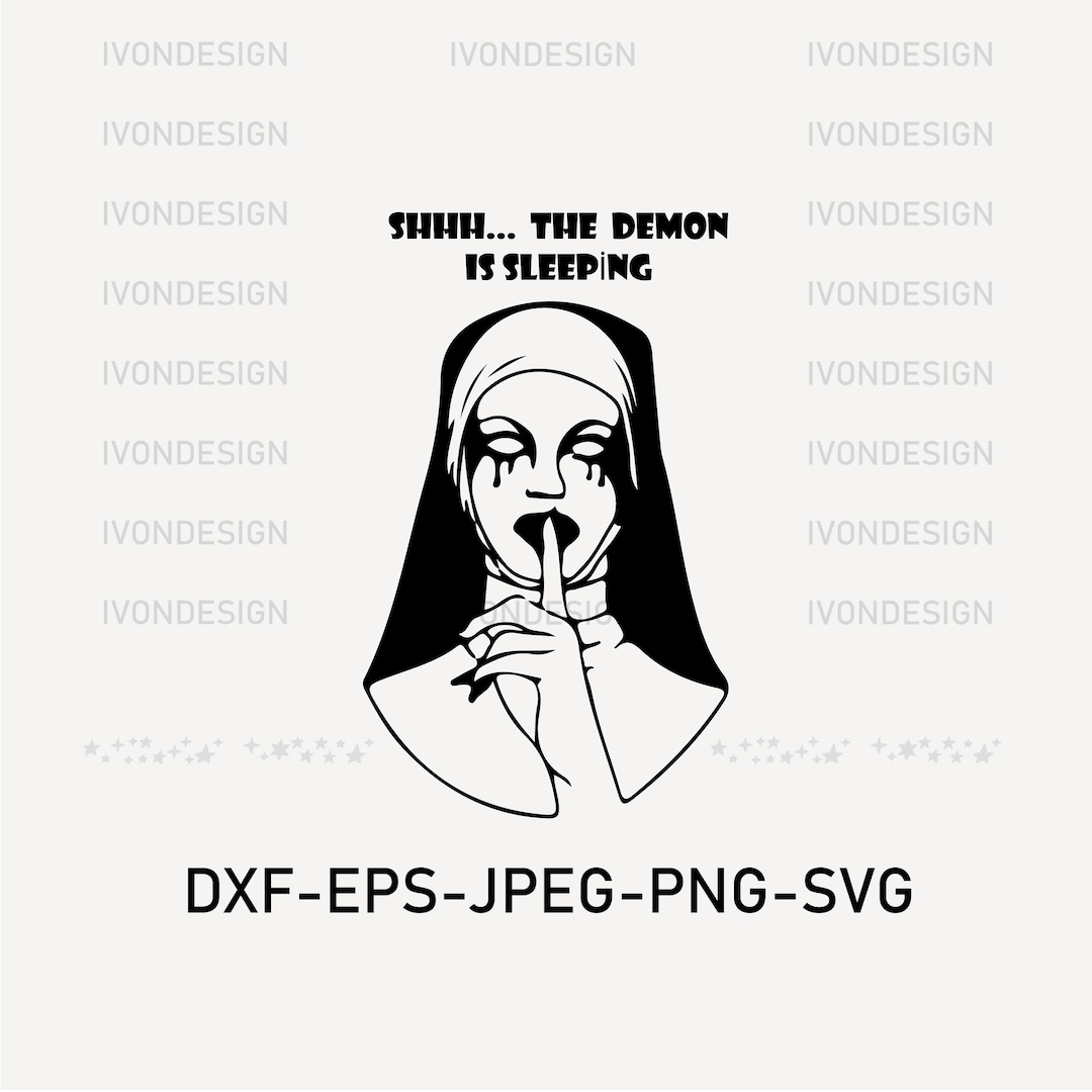 Scary Horror Nun Svg | Creepy Demonic Evil Sister Clipart | Exorcism ...