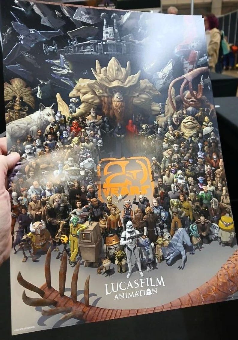 NEW! Starwars Celebration Lucasfilm Animation 20th Anniversary Reprint ...