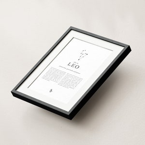 Signature Leo Star Sign Instant Download Print, Zodiac Printable, Leo ...