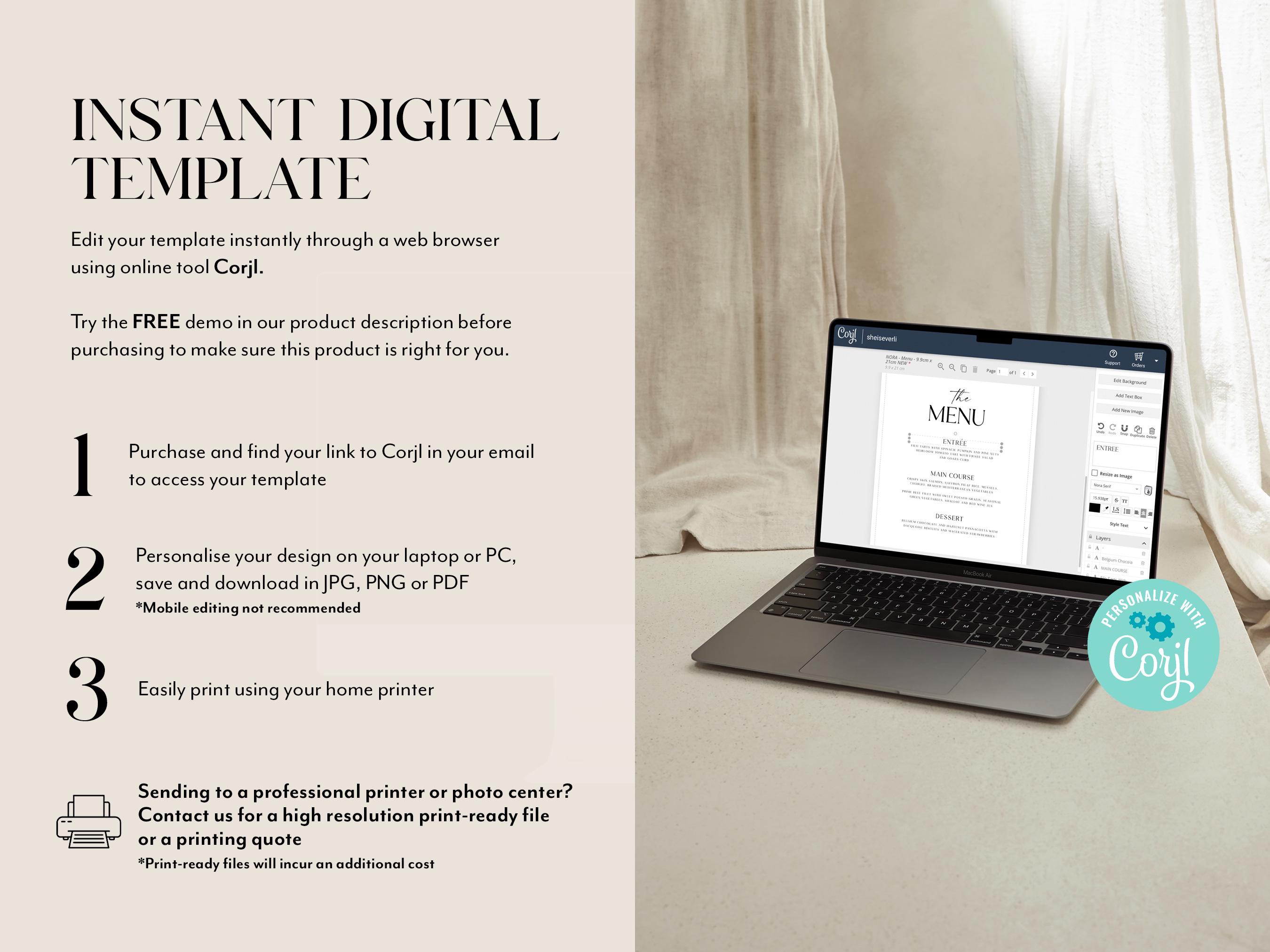 Modern Save the Date Wedding Template Editable Digital Download ...