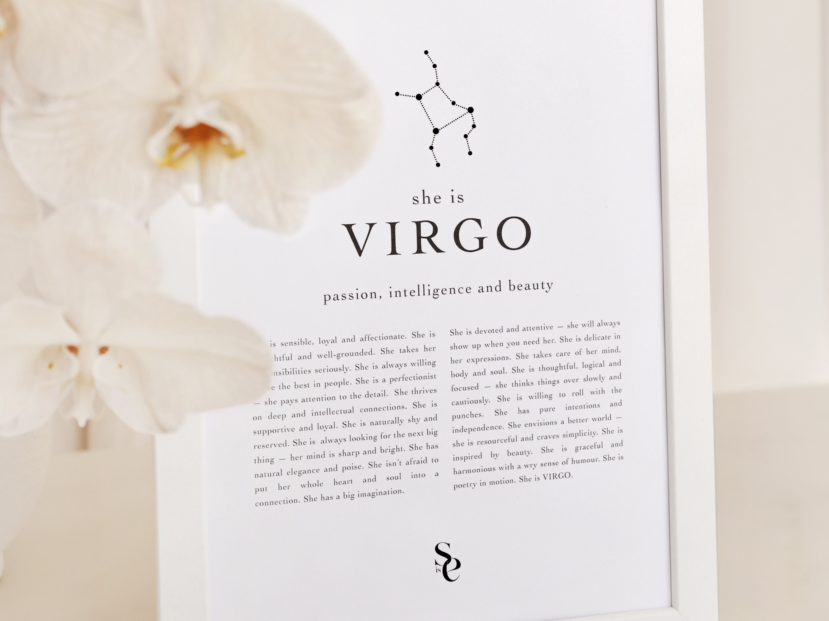 Virgo Print for Wall Virgo Star Sign Instant Download Print Zodiac ...