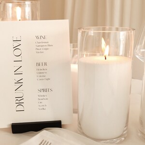 Wedding Drinks Menu Template Minimal Drinks Bundle Menu Modern Drunk in ...