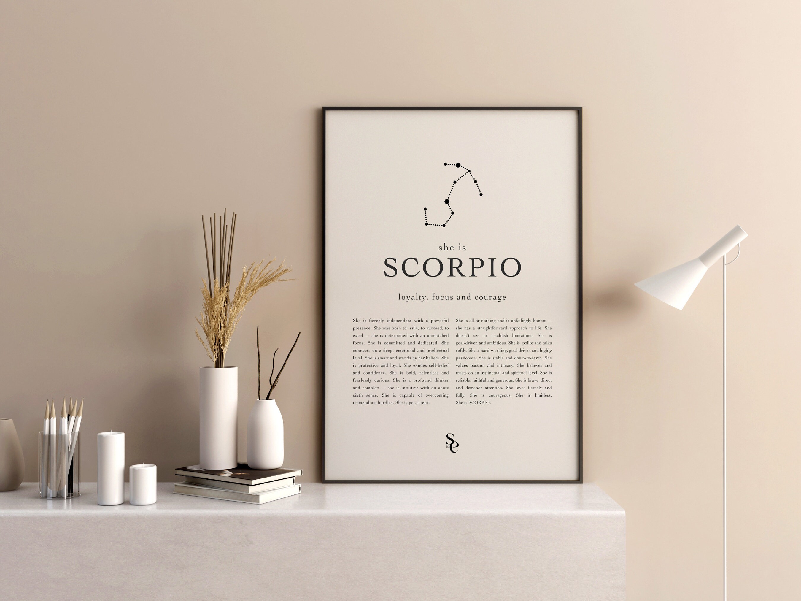 Scorpio Star Sign Instant Download Print Wall Art Zodiac Printable ...