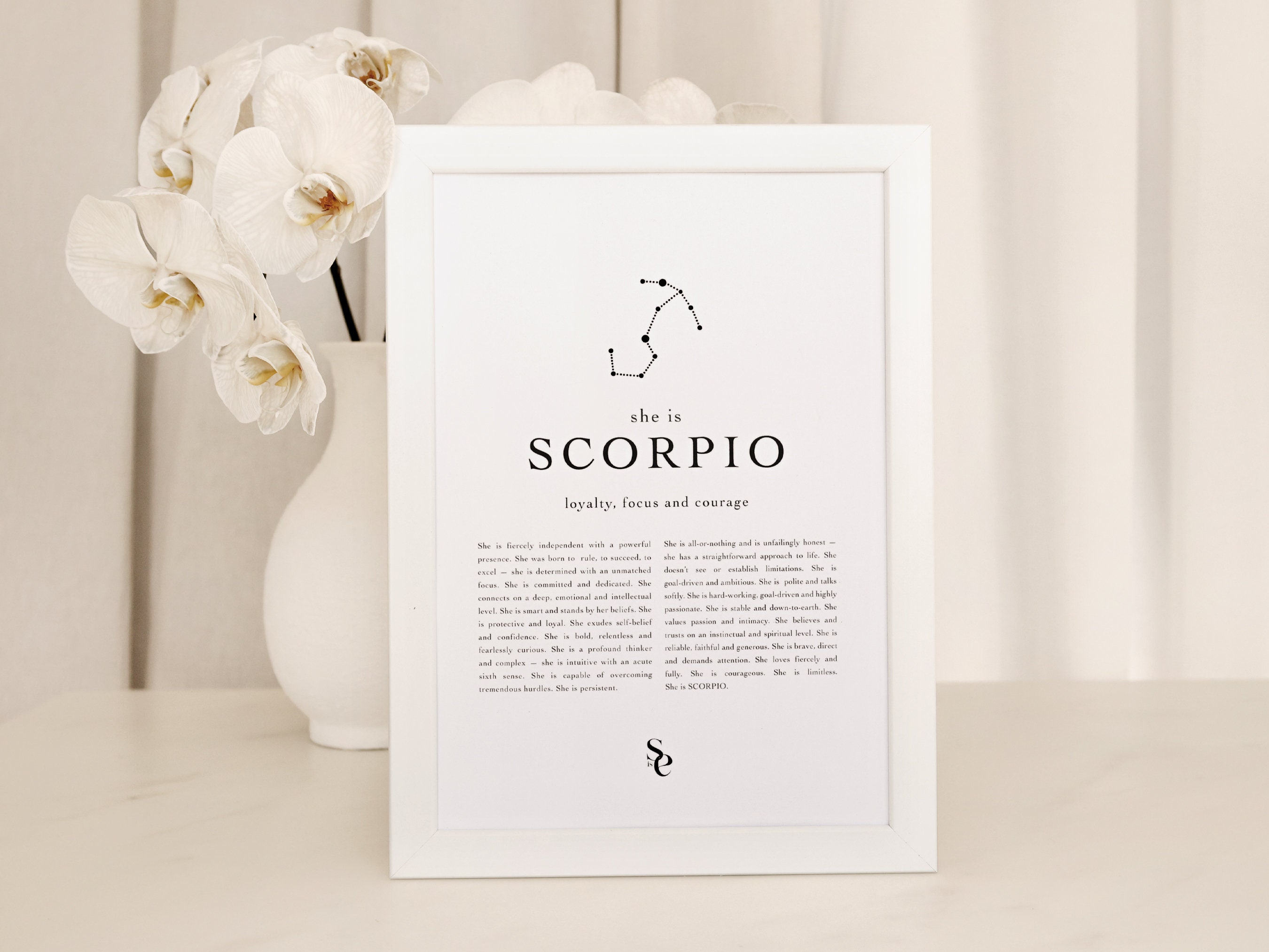 Scorpio Star Sign Instant Download Print Wall Art Zodiac Printable ...