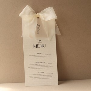 Wedding Menu Cards Place Settings Bundle Digital Template Minimalist ...