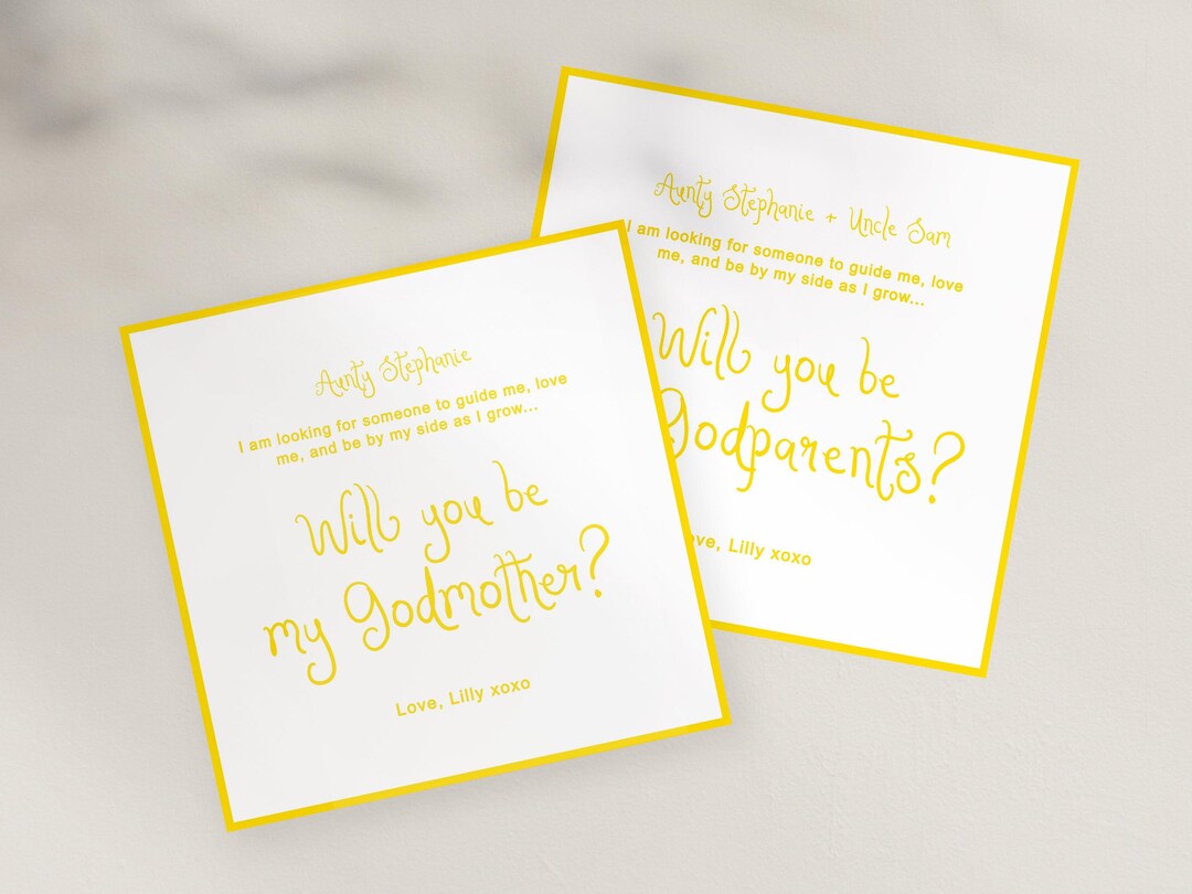Will You Be My Godparent Proposal Card | Lemon-themed Printable ...