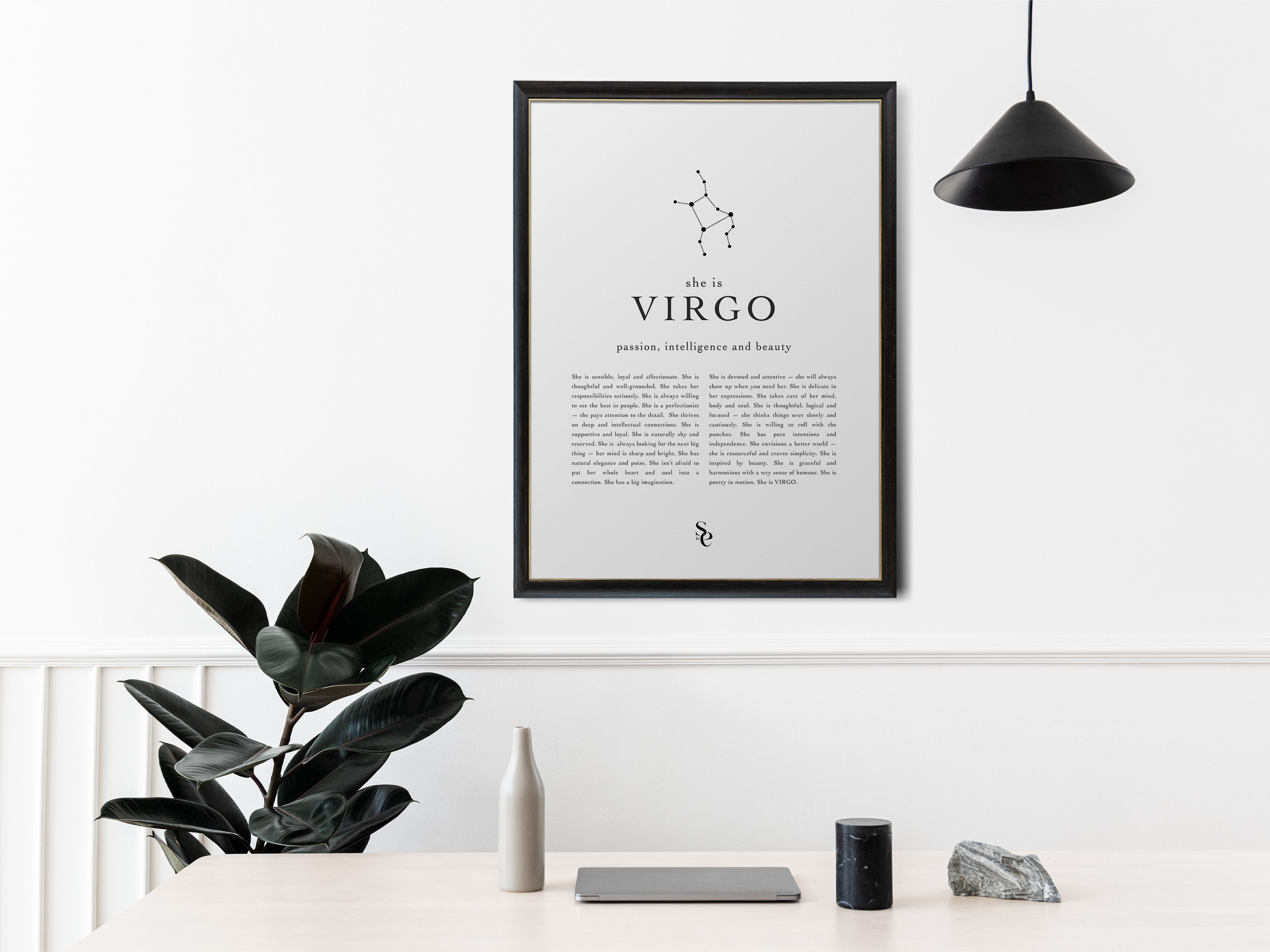 Virgo Print for Wall Virgo Star Sign Instant Download Print Zodiac ...