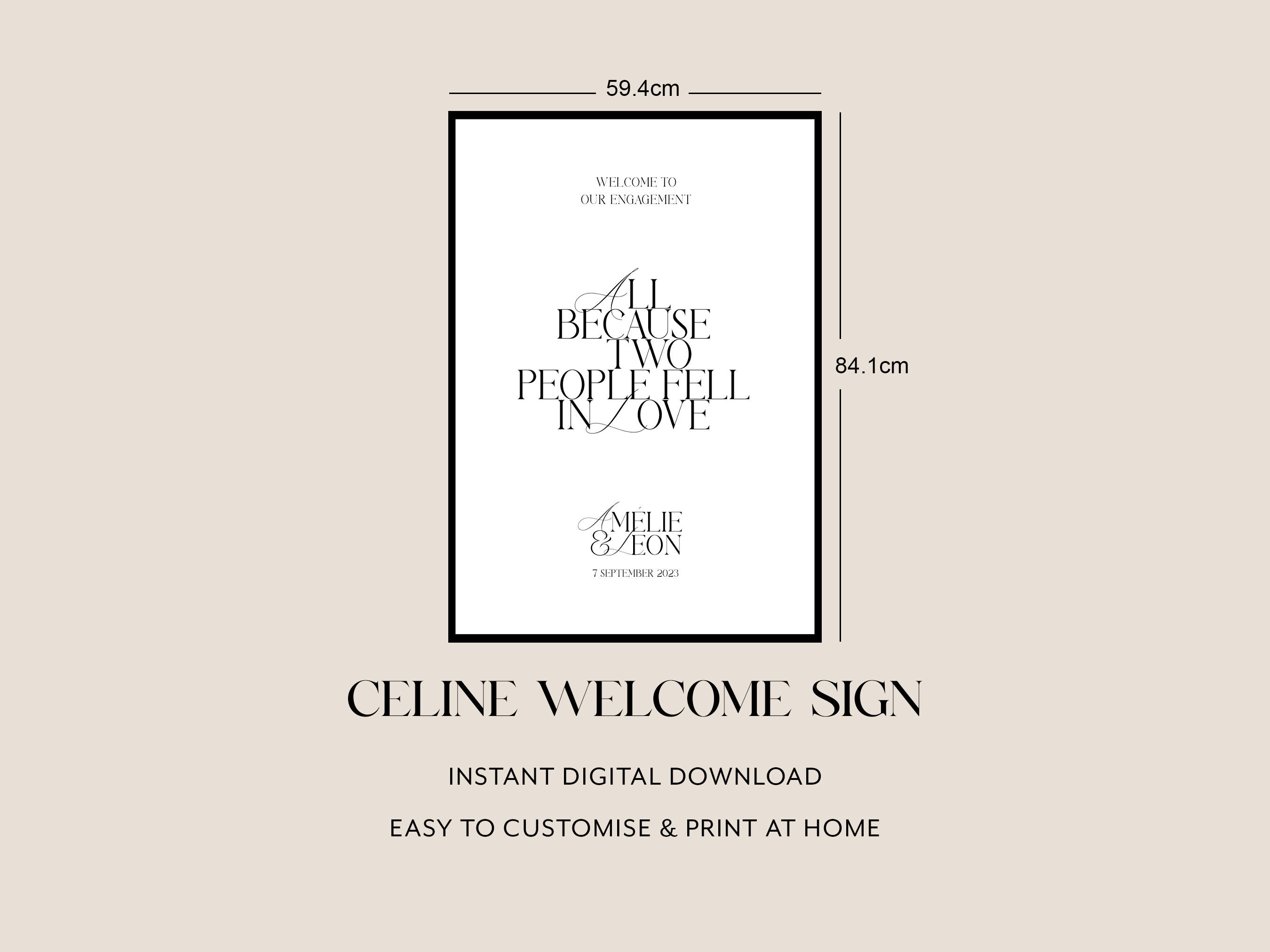 A1 Welcome Sign Printable Template all Because Two People Fell in Love ...