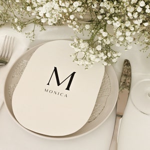 Menu and Name Card Digital Template Minimal and Cursive Menu Design for ...