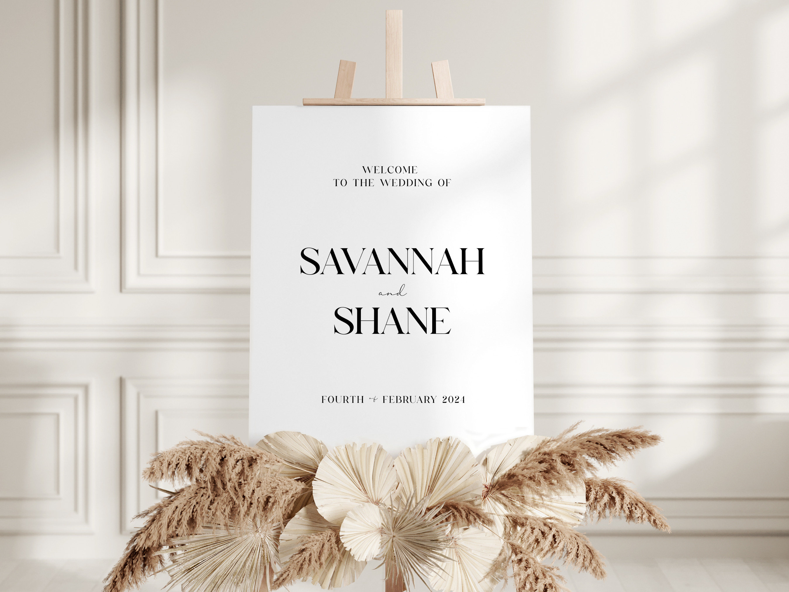 Welcome Sign, Editable Welcome Sign, Digital Download, Minimal Wedding ...