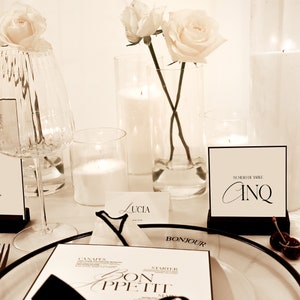 Minimal Wedding Table Numbers French Modern Table Numbers Reception ...