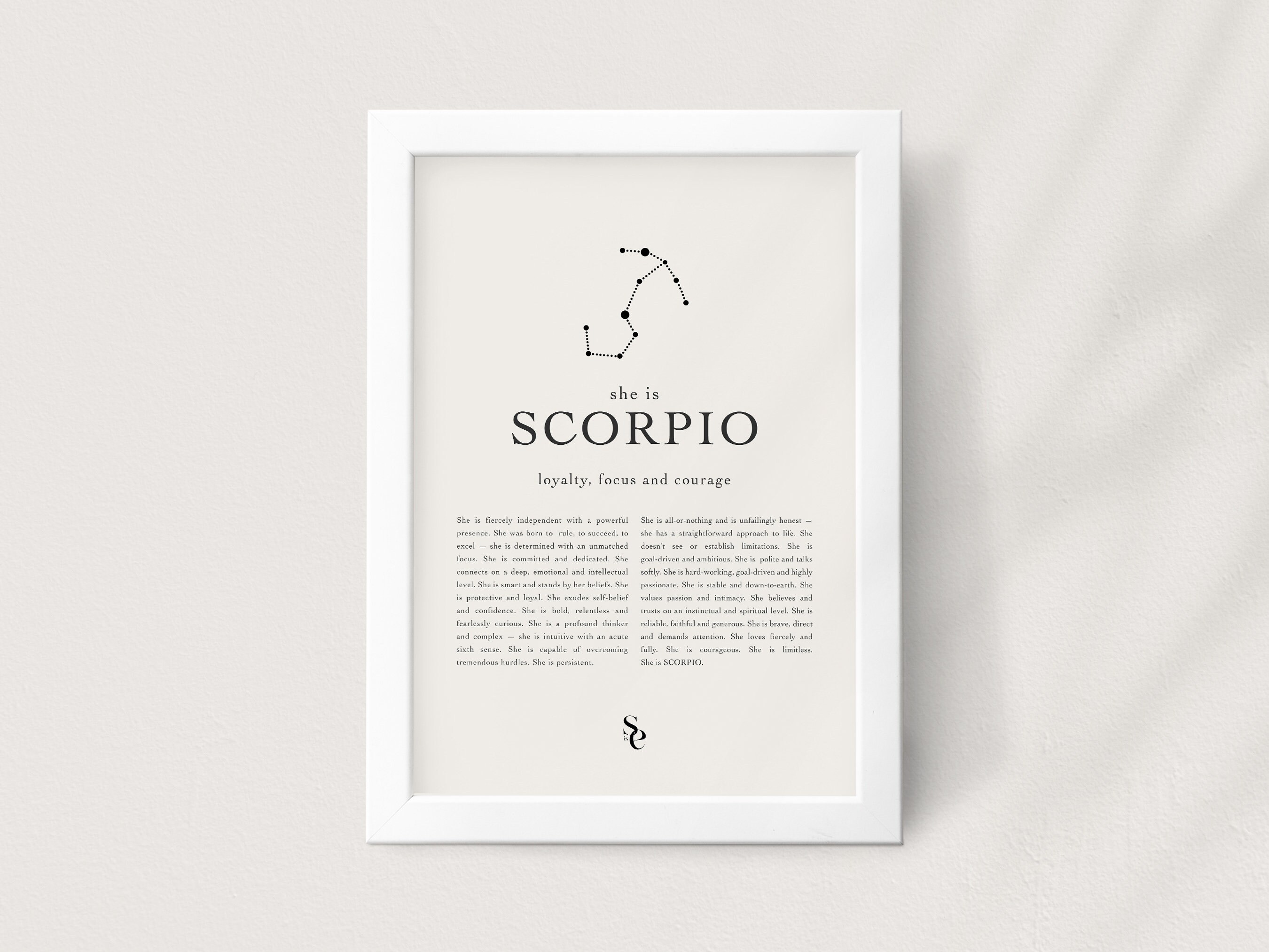 Scorpio Star Sign Instant Download Print Wall Art Zodiac Printable ...