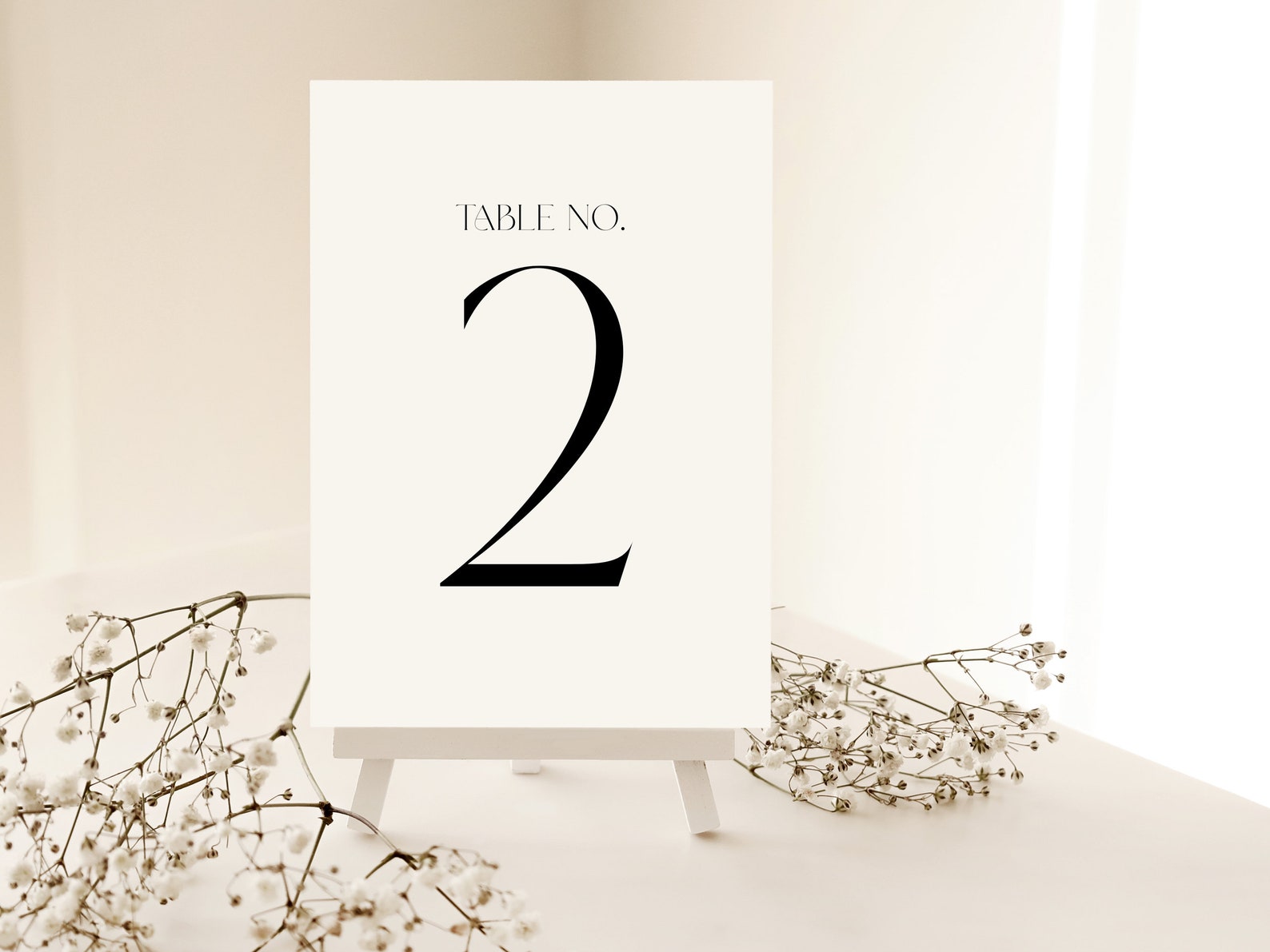 Wedding Table Numbers Template Minimal Number Modern Table - Etsy