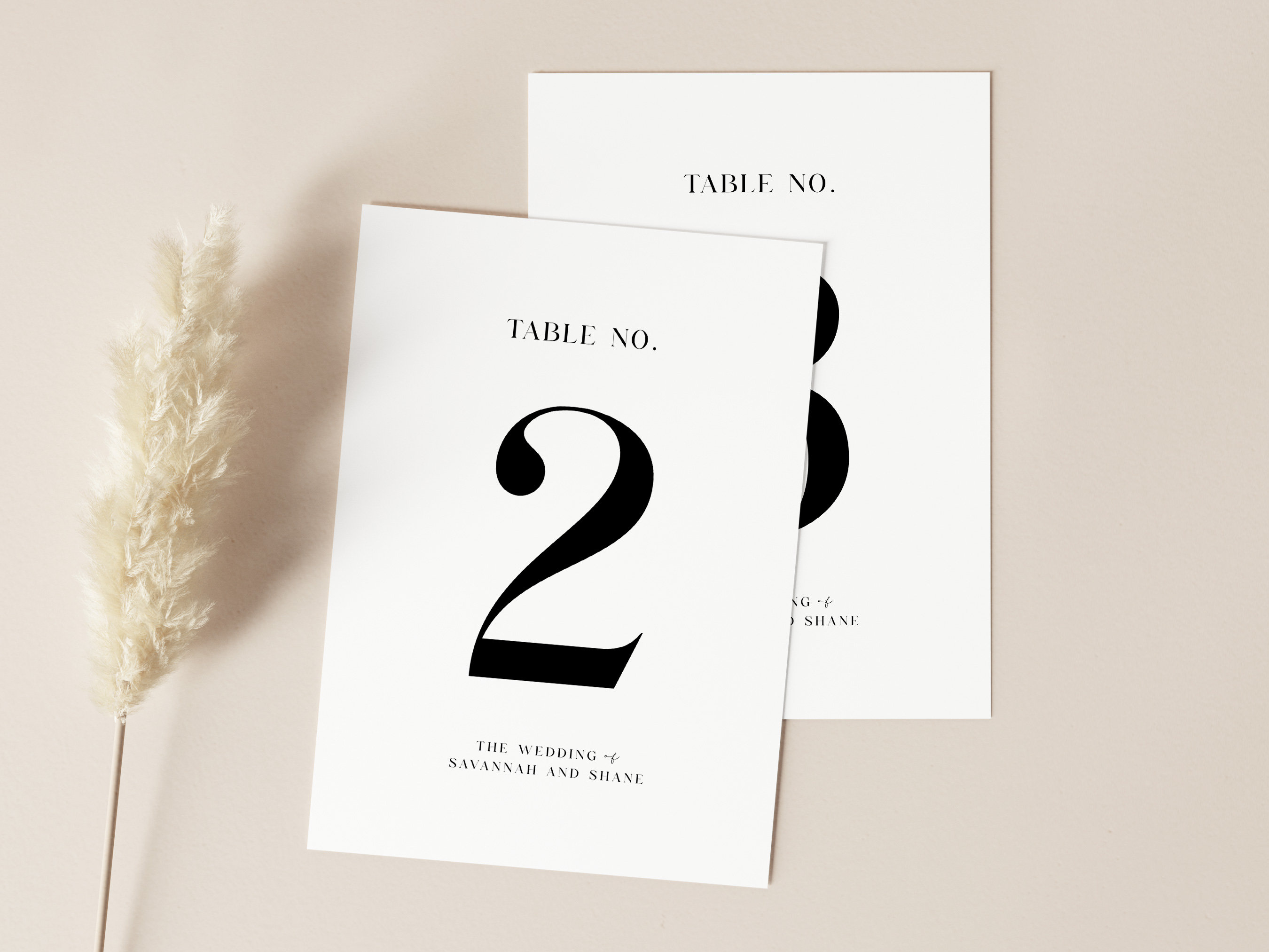 Wedding Table Numbers Simple Print Table Number for Event - Etsy