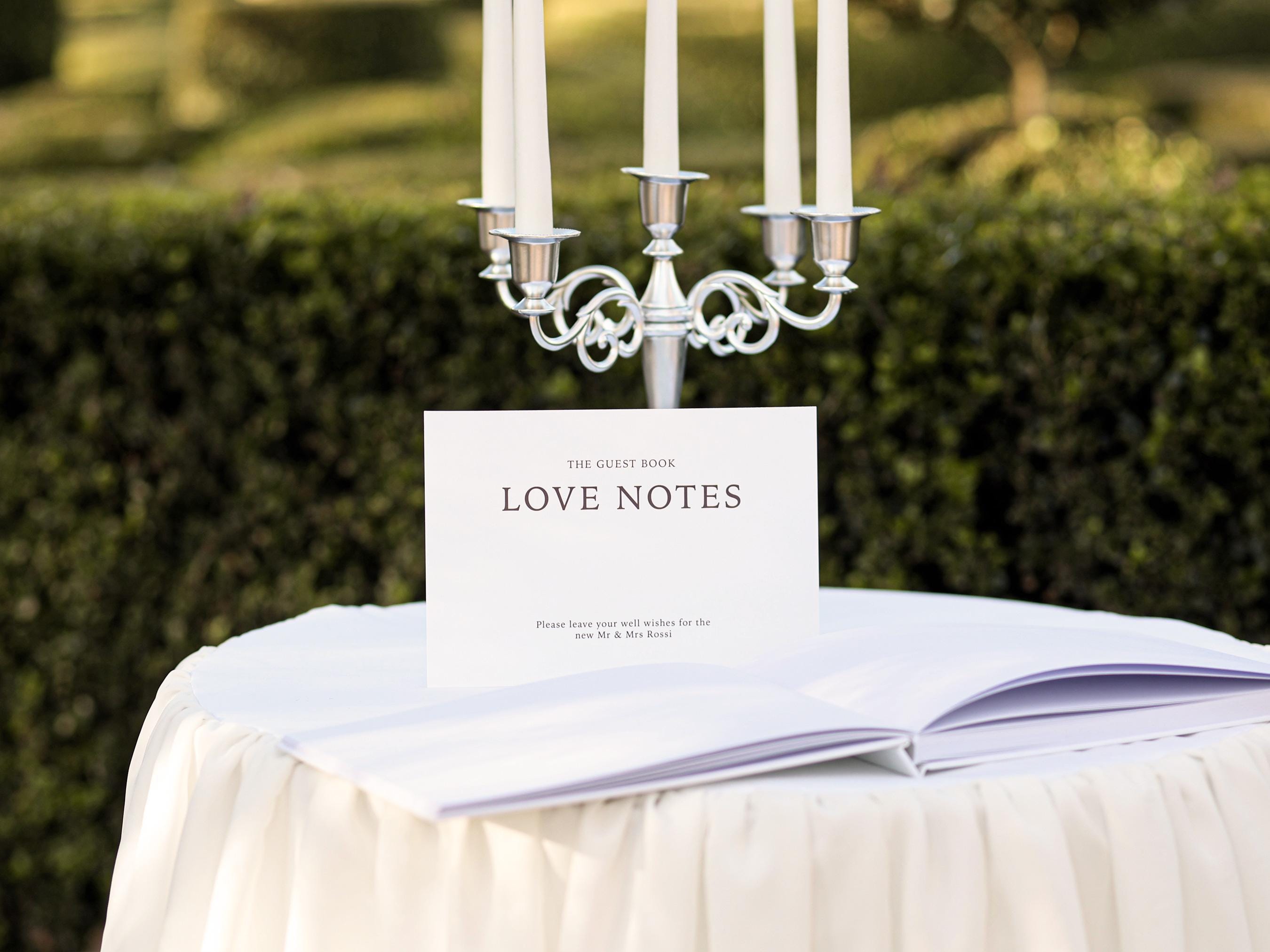 Guest Book Sign Template Love Notes Wedding Sign A5 Digital Download ...