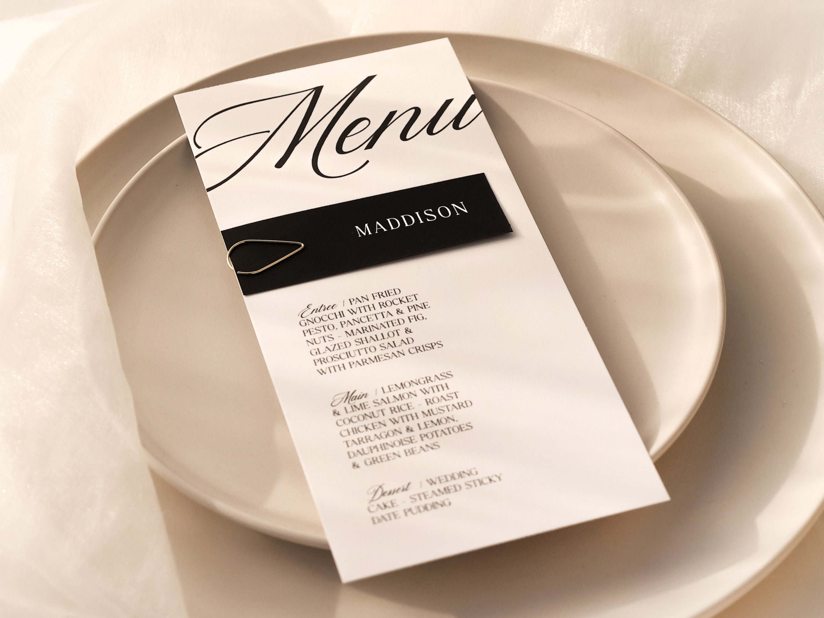 Wedding Menu and Name Card Bundle Print Ready Event Stationary - Etsy