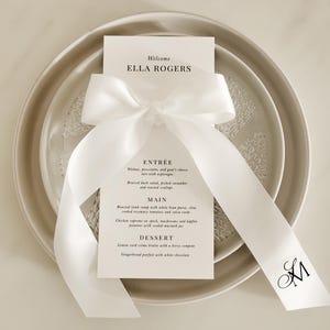 Personalised Wedding Logo Ribbon Custom Satin Ribbon for Wedding Menus ...
