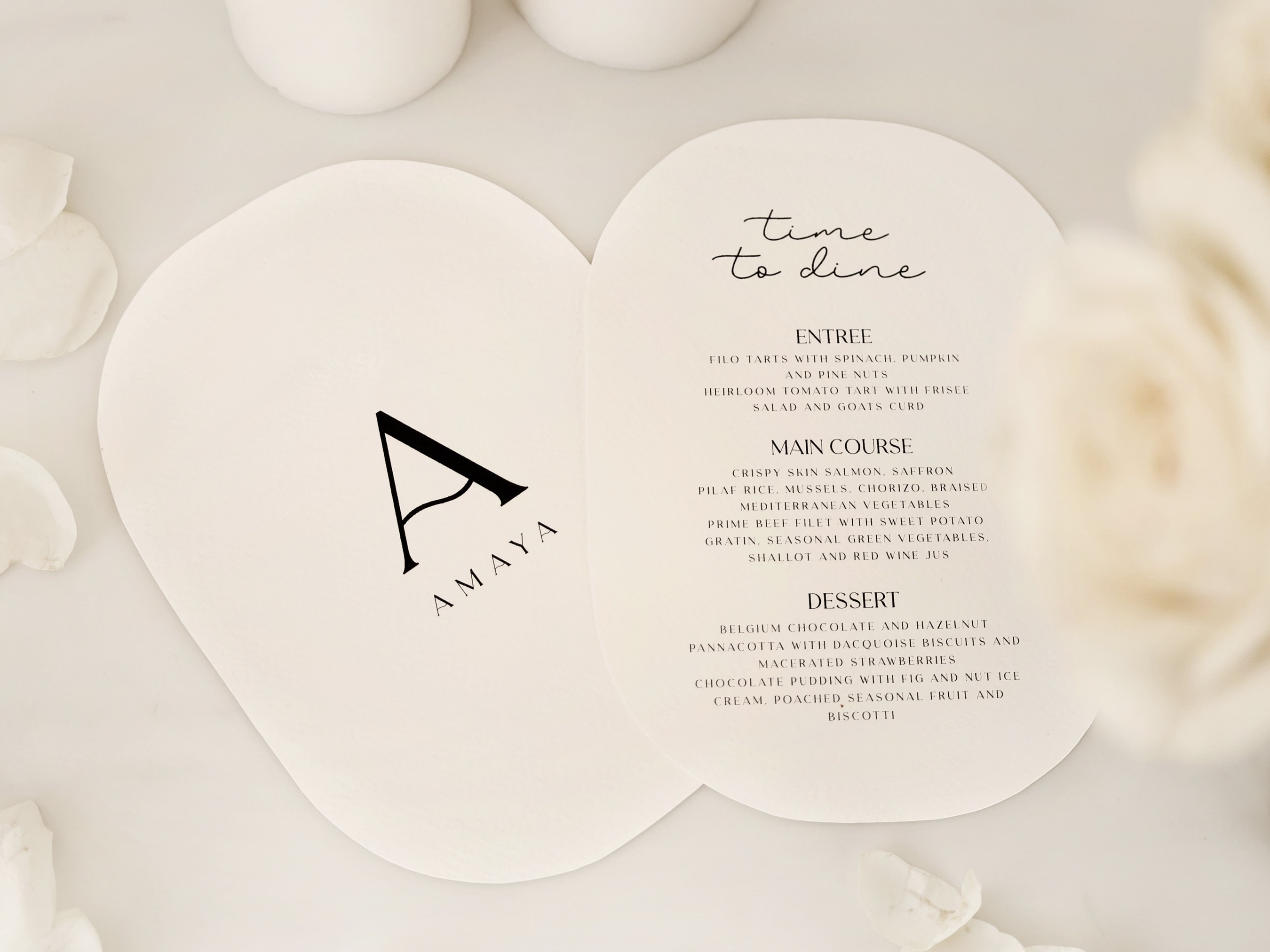 Menu and Name Card Digital Template Minimal and Cursive Menu - Etsy ...