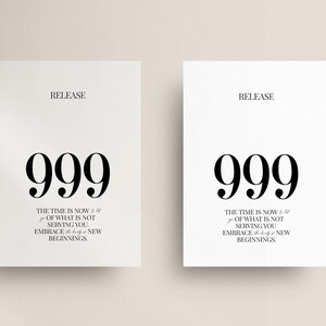 999 Angel Number - Release, Digital Download, Angel Number Poster ...