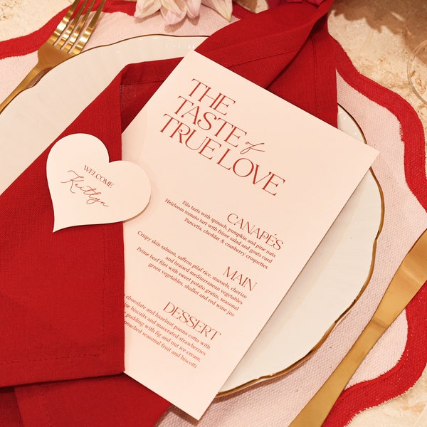 Bridal Shower Menu Placement Card - Etsy