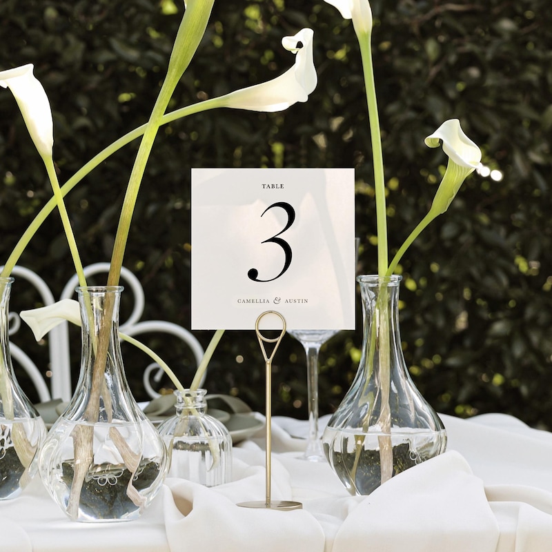 Elegant Table Number - Etsy