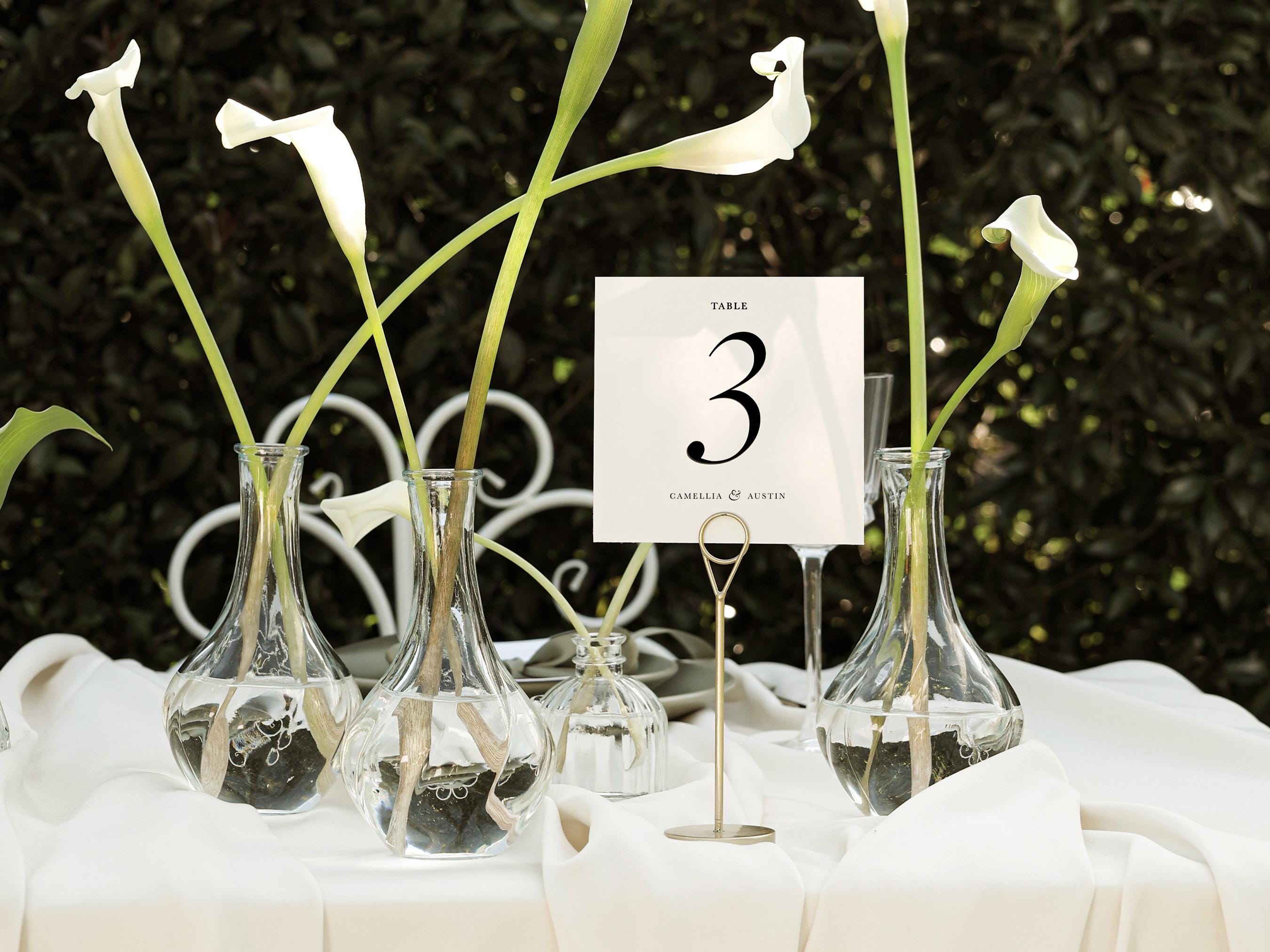 Elegant Wedding Table Number Minimalist Table Sign Garden Wedding Decor ...