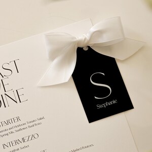 Minimal Name Cards Printed Place Cards Ribbon Custom Guest Name Cards ...