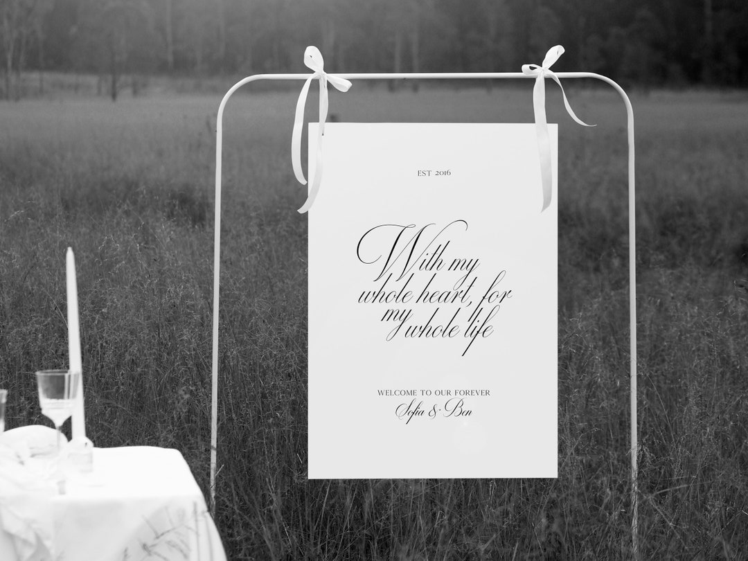 Wedding Welcome Signage Digital Download Minimalist Wedding Welcome ...