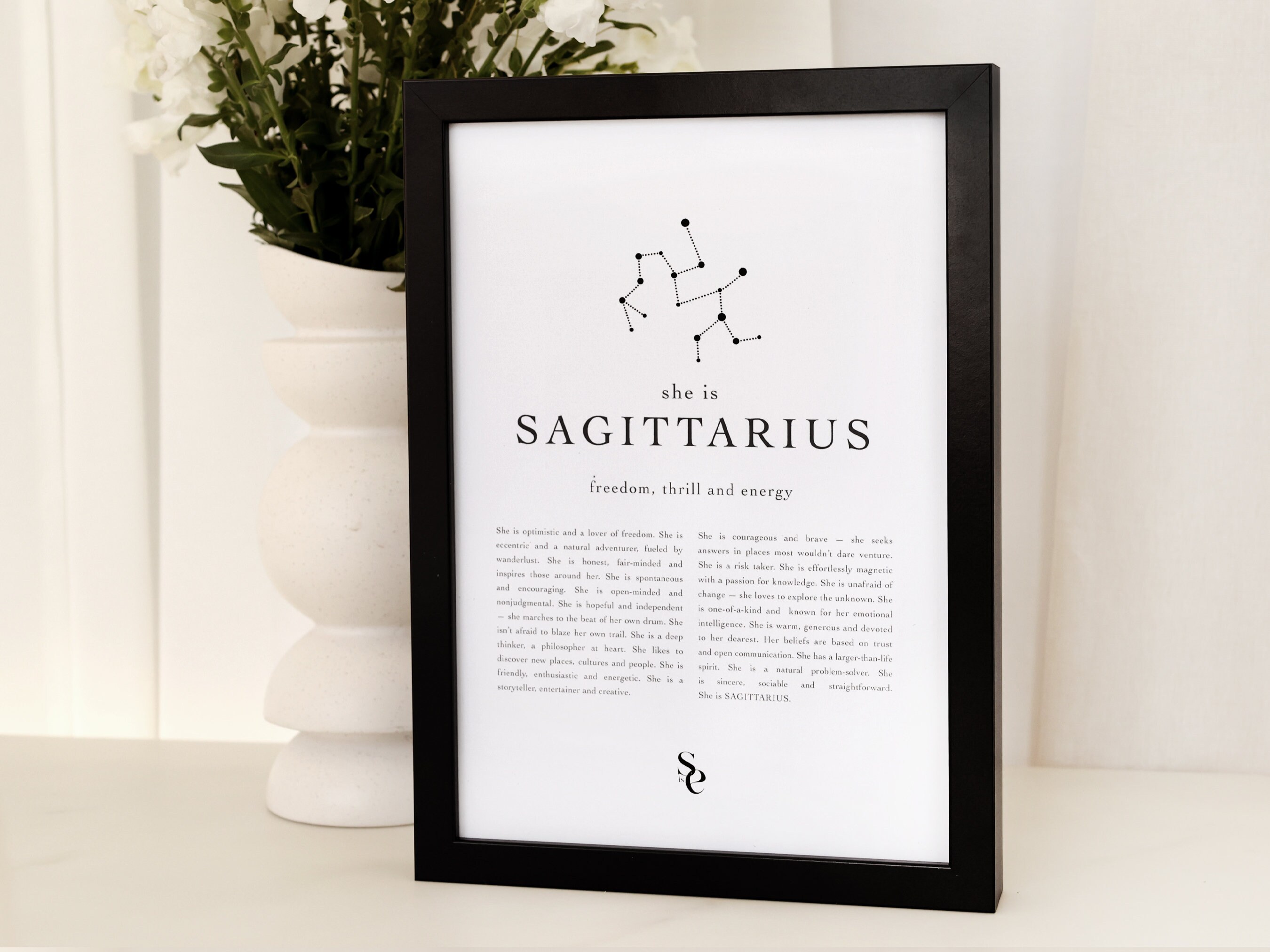 Signature Sagittarius Star Sign Instant Download Print, Zodiac ...