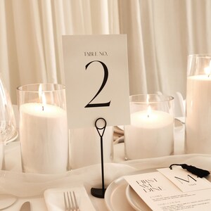 Wedding Table Numbers Template Minimal Number Modern Table Editable ...