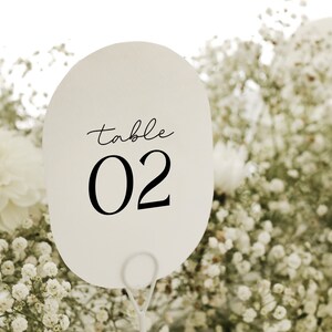 Table Numbers Template Minimal Number Modern Table Setting Editable ...