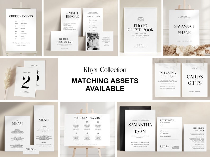 Wedding Table Numbers Simple Print Table Number for Event - Etsy