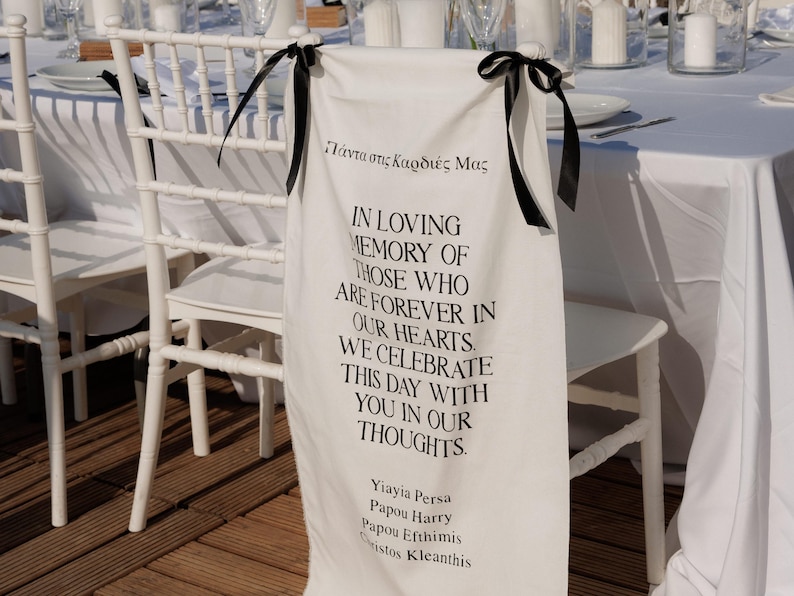 In Loving Memory Cotton Fabric Sign Personalized Tribute With Names ...