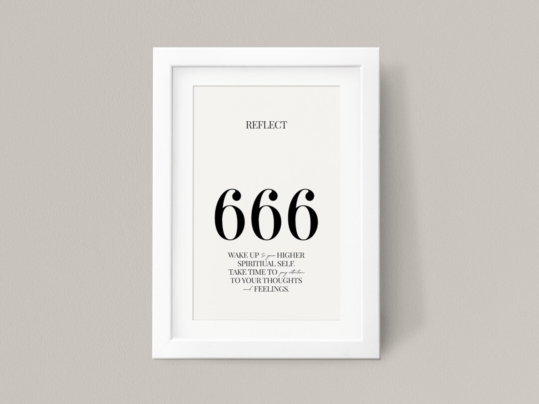 666 Angel Number - Reflect, Digital Download, Angel Number Poster ...