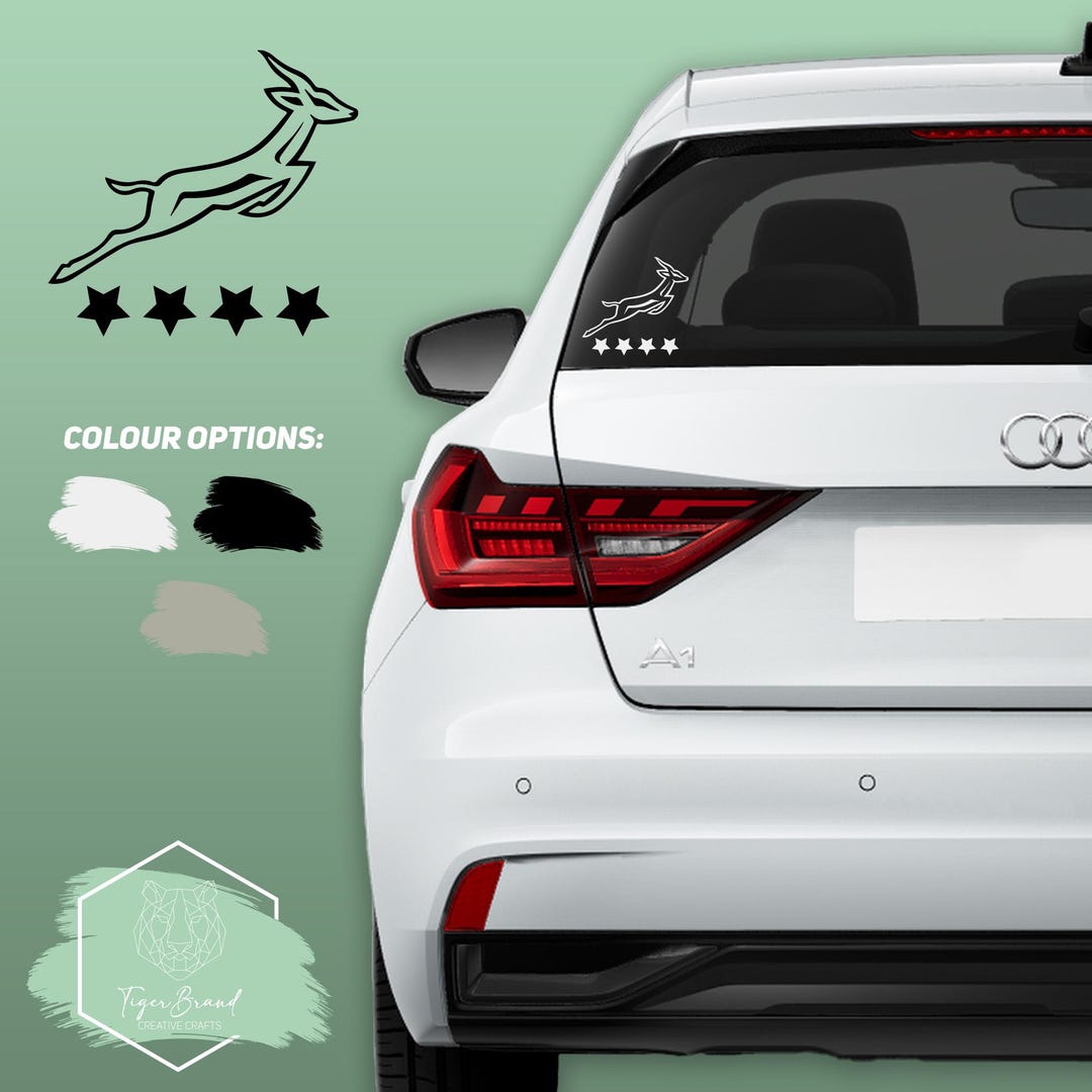 SA Springbok Rugby Car Sticker Decals - Etsy