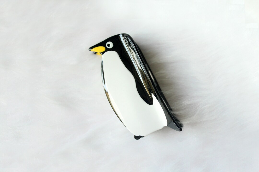 Penguin Cute Hair Claw Clip/ Medium Hair Claw/ Gift for Her/ 1 Piece ...